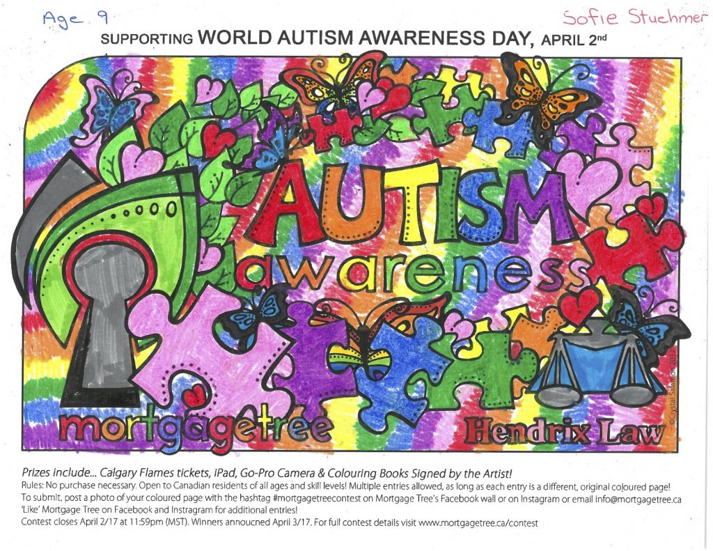 Autism Awareness Colouring Contest Winners! - Mortgage Tree